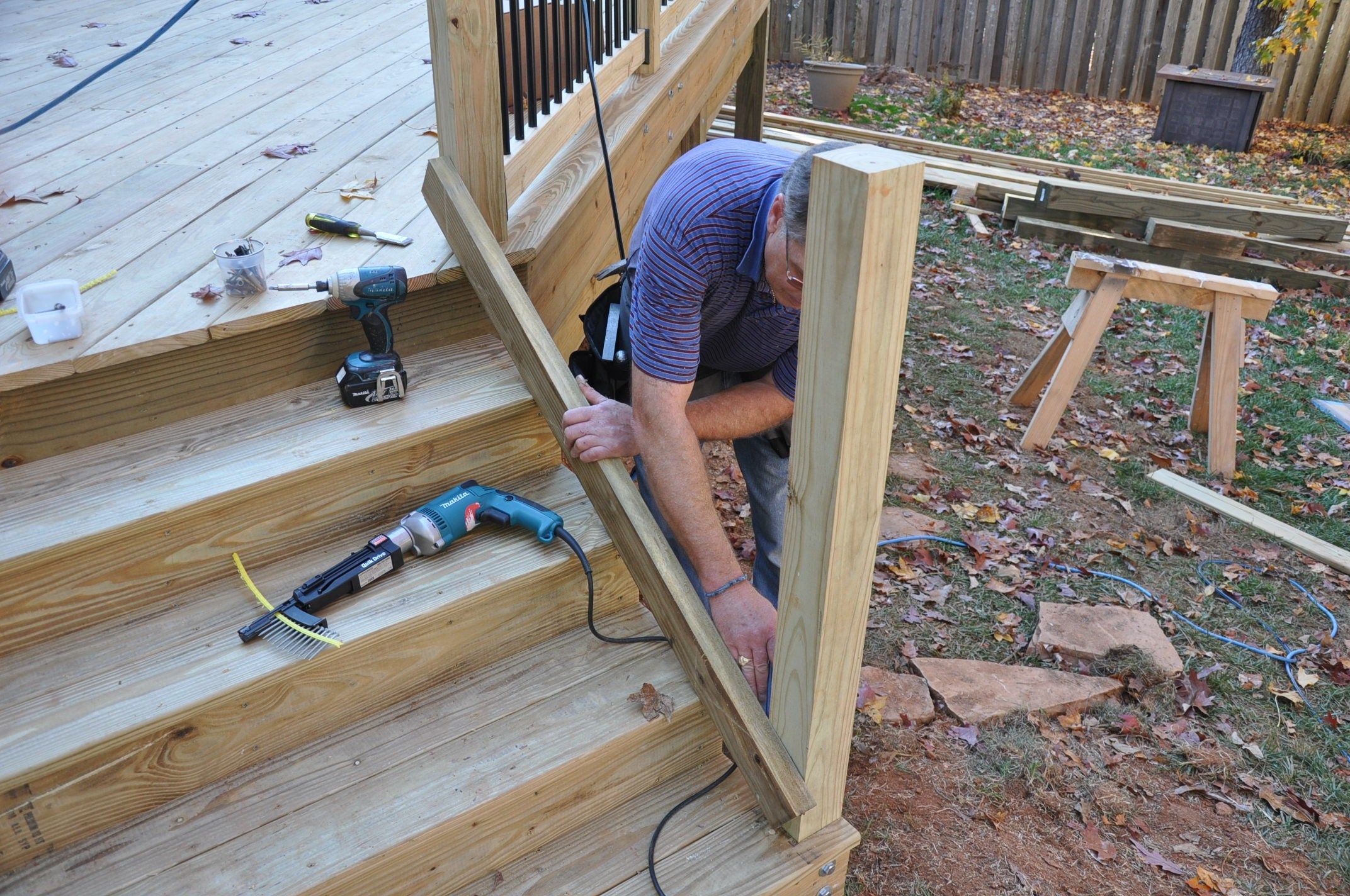 Building And Installing Deck Stair Railings By Trex
