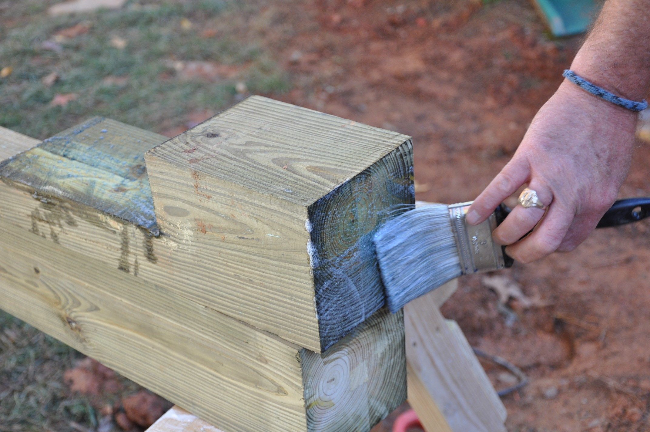 Notched Wood Post Beam Connection - The Best Picture Of Beam