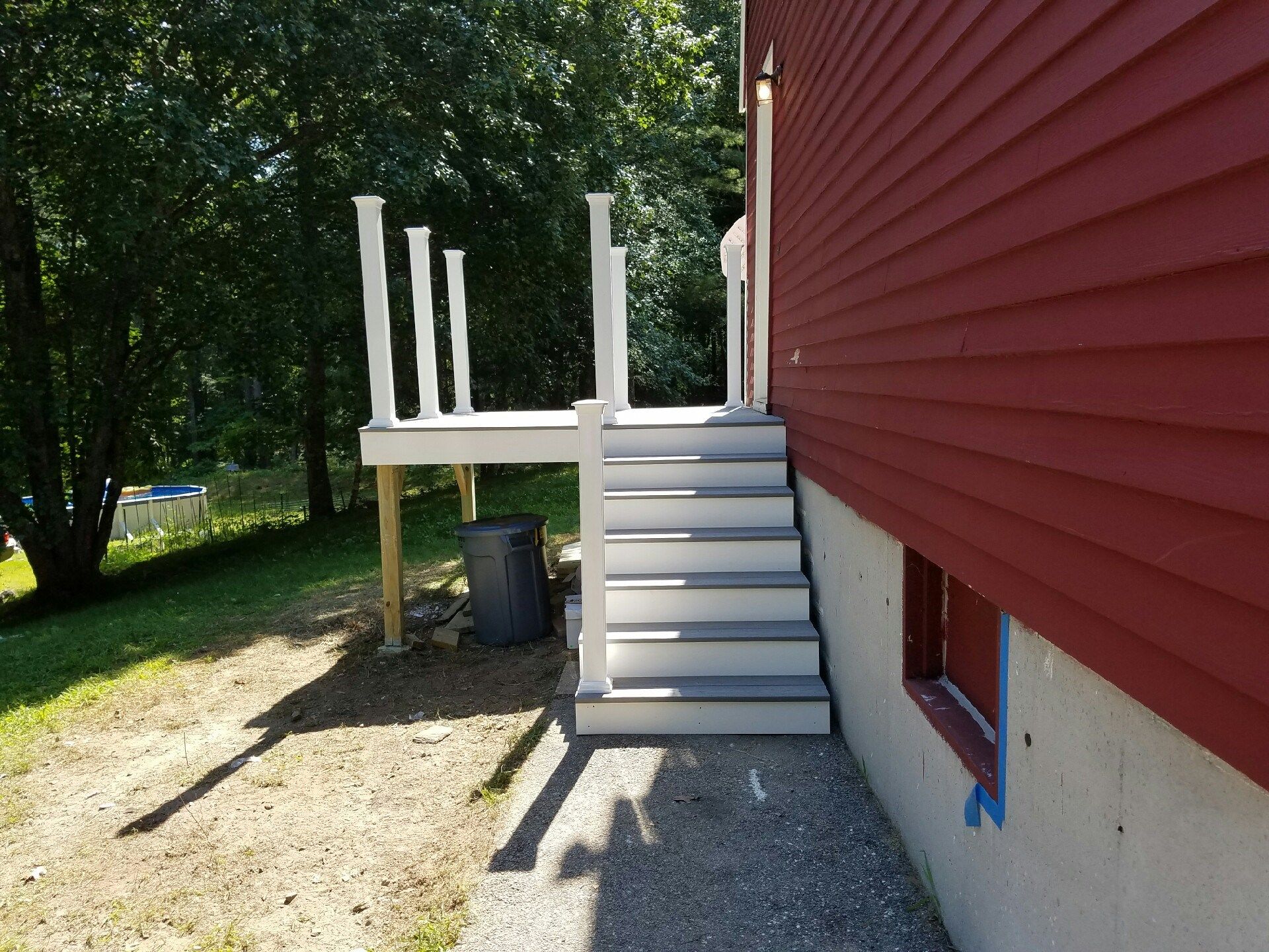 Gallery | 8x8 Composite Deck, Double Stairway - Picture 7313 | Decks.com