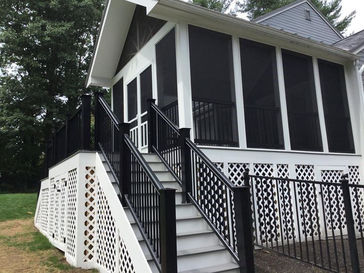 Gallery | Porch with custom black rails - Picture 7824 | Decks.com