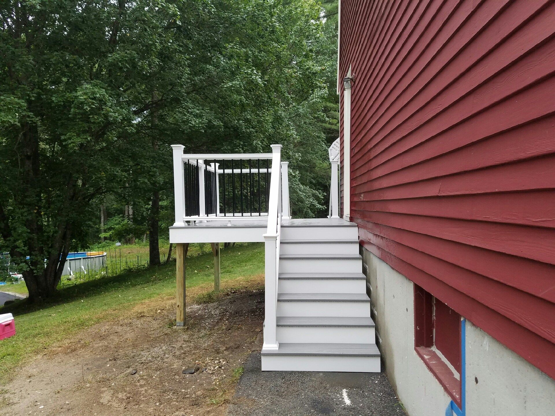 Gallery | 8x8 Composite Deck, Double Stairway - Picture 7313 | Decks.com